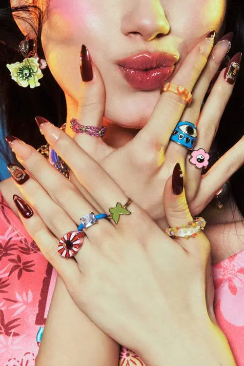 NEVER HAVE I EVER Frida Kahlo Almond Press On Nails