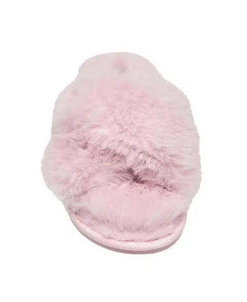 Nine West X-band Faux Fur Slipper - Pink