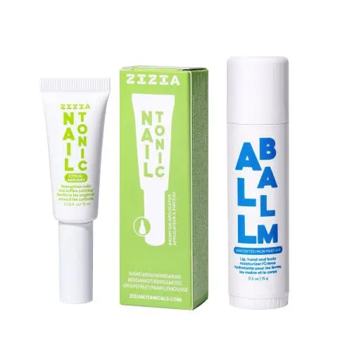 ZIZIA BOTANICALS Citrus Nail Tonic + Unscented All Balm Stick - None
