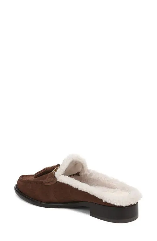 Franco Sarto Callen Tassel Loafer Mule - Brown Leather