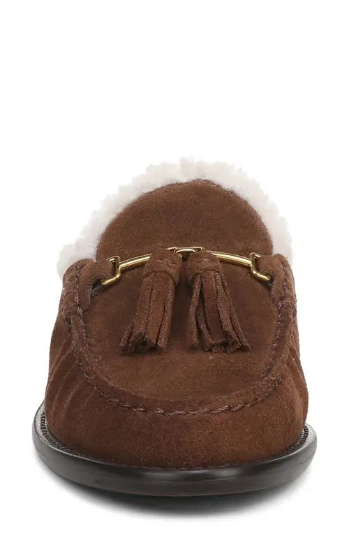 Franco Sarto Callen Tassel Loafer Mule - Brown Leather