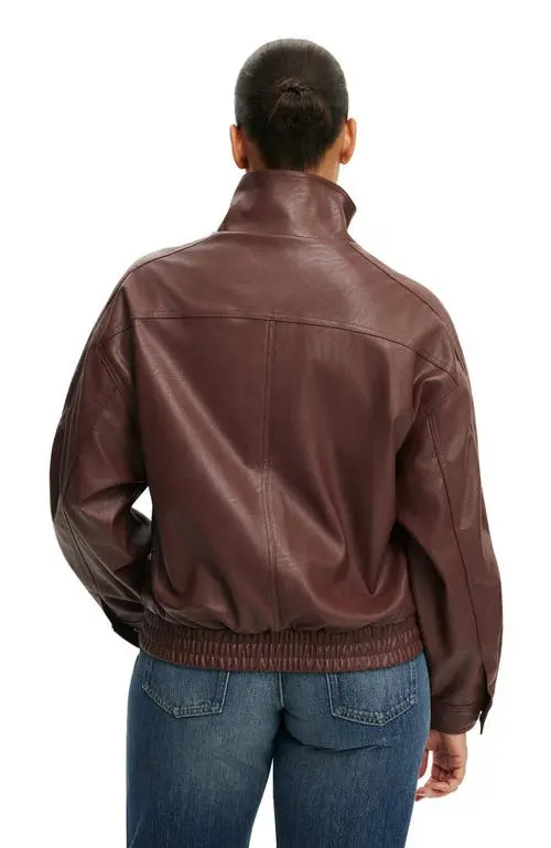 COTTON ON Theo Faux Leather Bomber