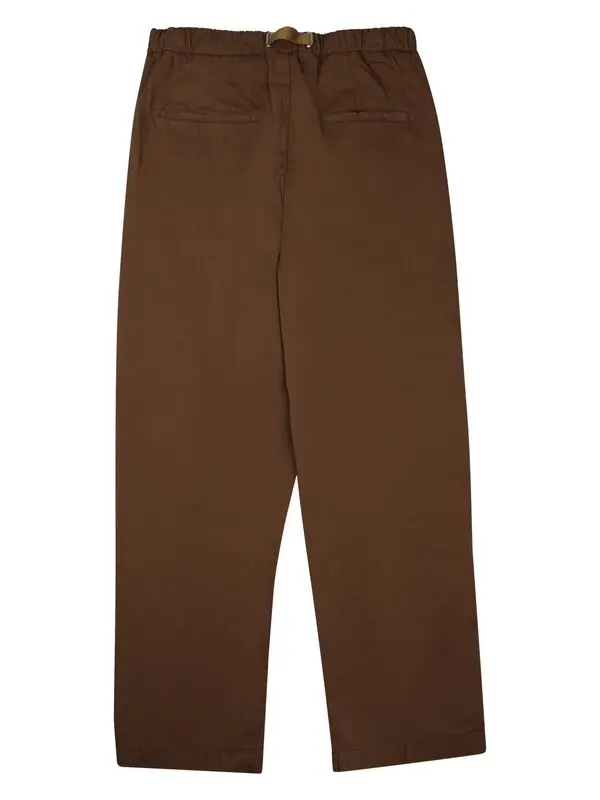 WHITE SAND Belted Cotton Trousers