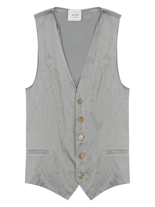 ALYSI Silk Gilet - Grey