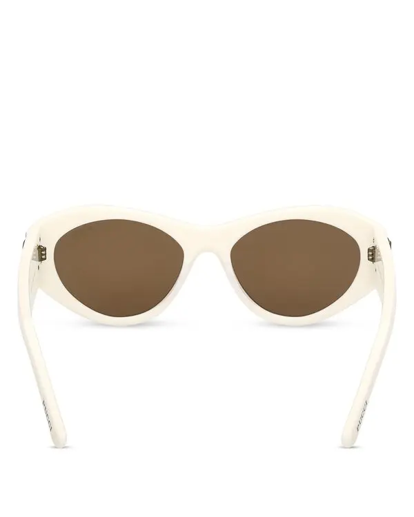 Emilio Pucci Cat Eye Sunglasses, 54mm - White/brown