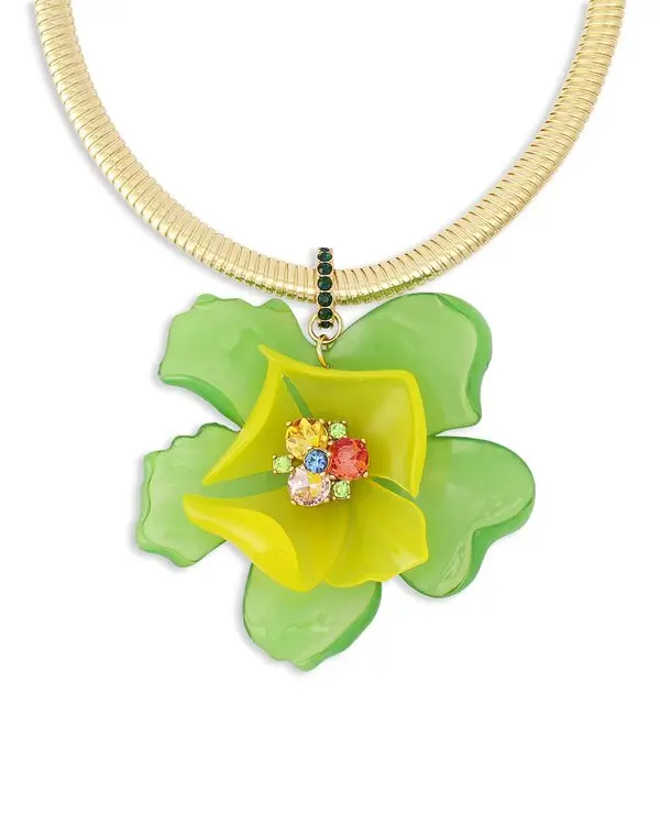 Kurt Geiger Floral Statement Pendant Necklace