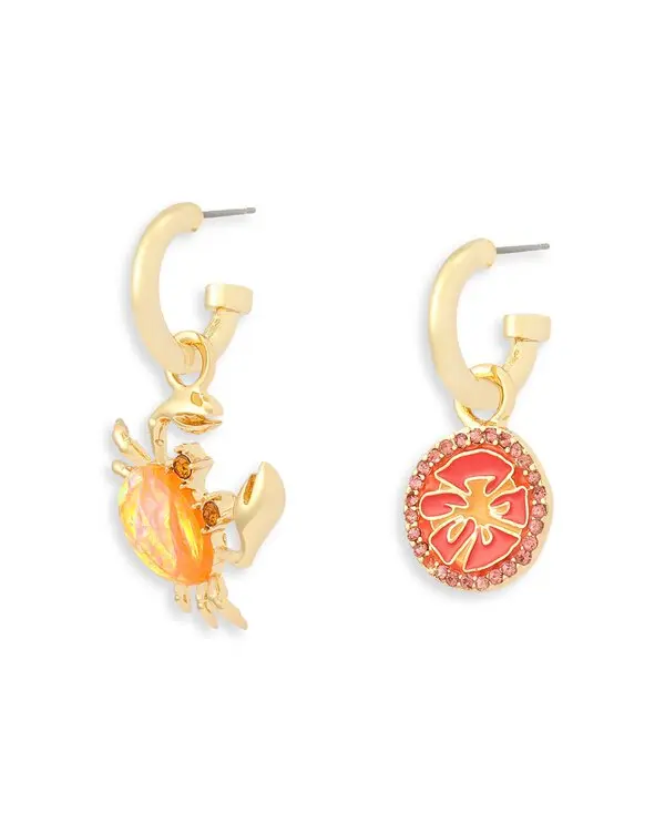 Kurt Geiger Mismatched Charm Hoop Earrings