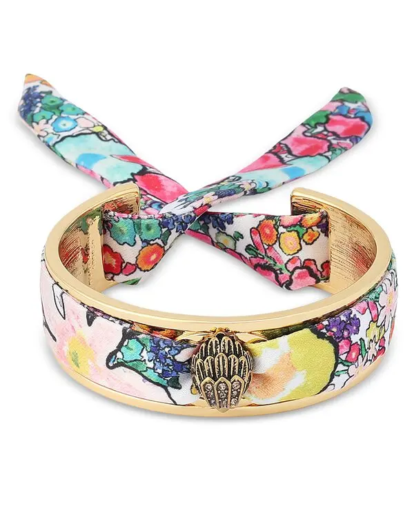 Kurt Geiger Signature Eagle Floral Cuff Bracelet