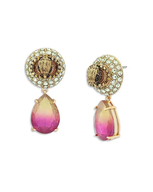 Kurt Geiger Signature Chelsea Eagle Pave Drop Earrings - Multi
