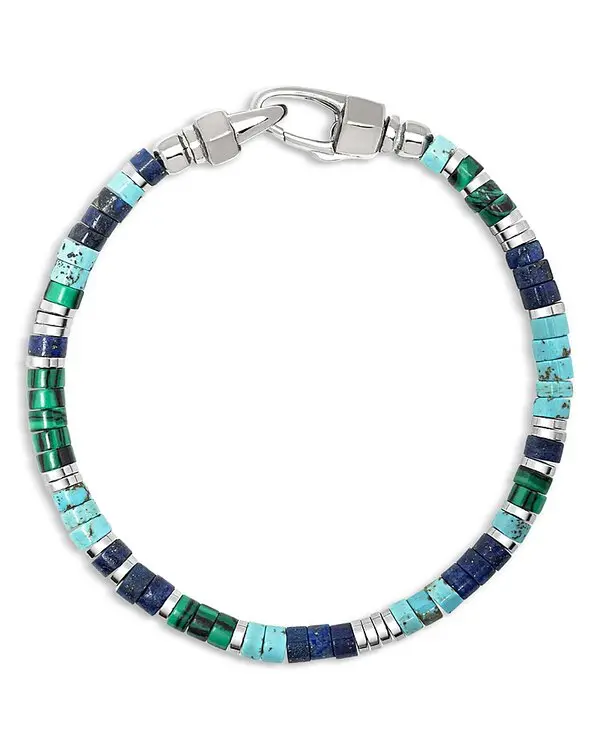 NIALAYA JEWELRY Multi Gemstone Heishi Bead Bracelet