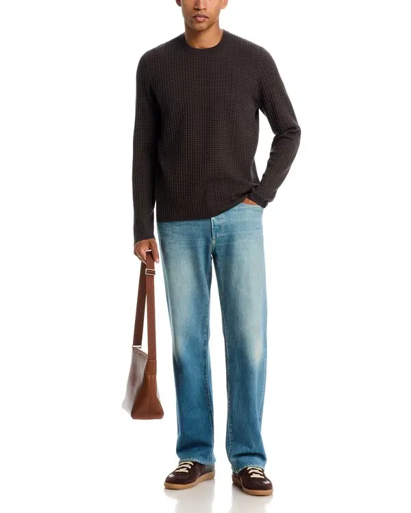 Rag & Bone Harvey Ribbed Crewneck Sweater - Brown