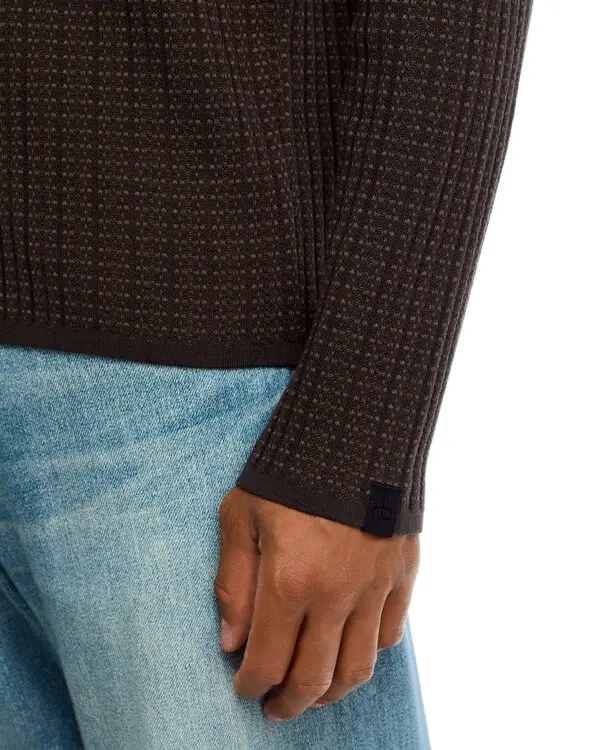 Rag & Bone Harvey Ribbed Crewneck Sweater - Brown