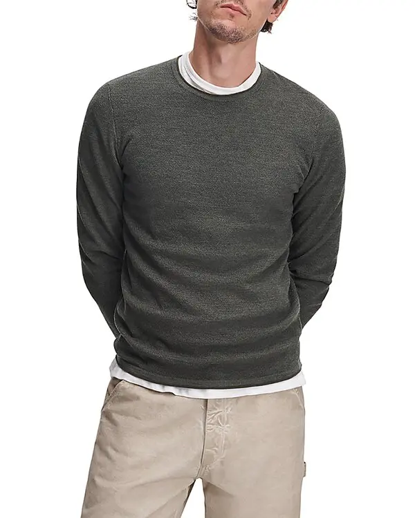 Rag & Bone Brooks Wool Crewneck Sweater - Army