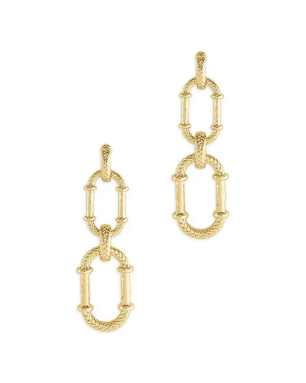 ANABEL ARAM Cheval Braid Drop Earrings - Gold
