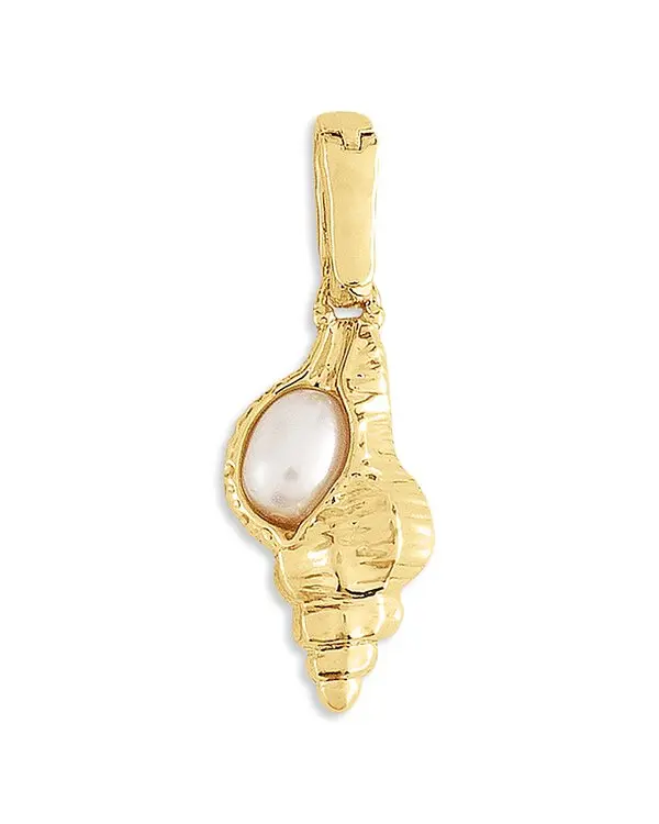 ANABEL ARAM Milos Freshwater Pearl Shell Charm - Gold