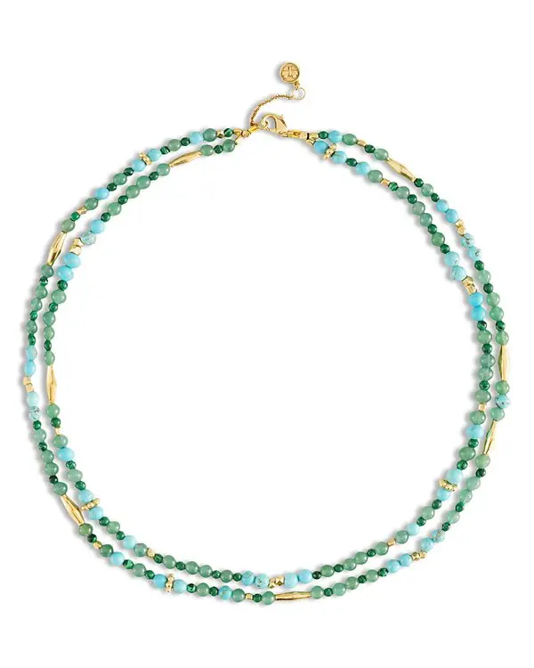 ANABEL ARAM Milos Beaded Necklace, 17.5-18 - Turquoise