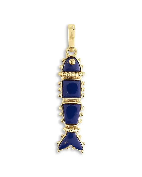 ANABEL ARAM Milos Stone Fish Charm - Lapis