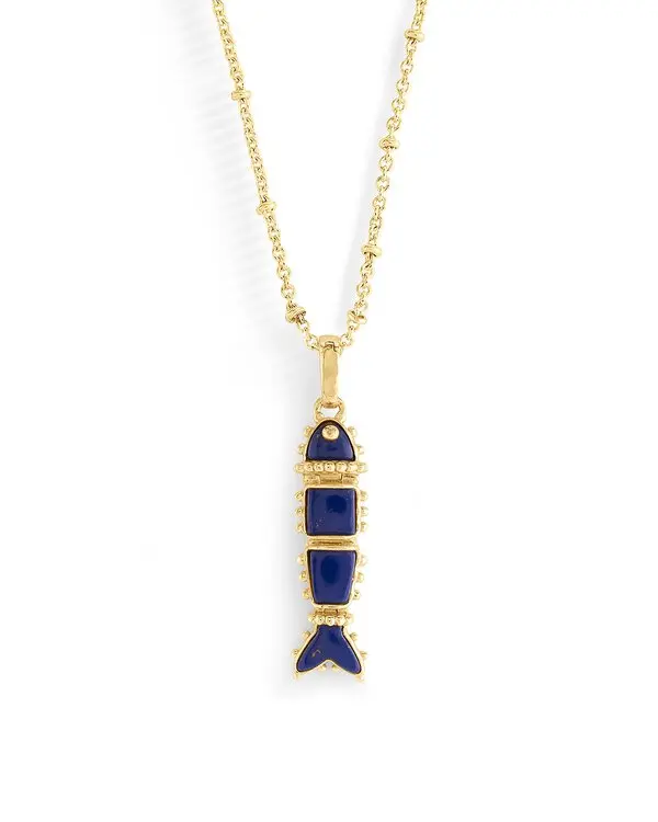 ANABEL ARAM Milos Stone Fish Charm - Lapis
