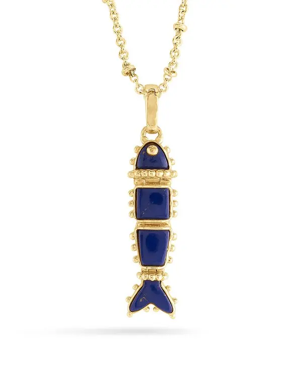 ANABEL ARAM Milos Stone Fish Charm - Lapis