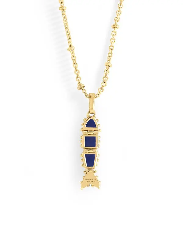 ANABEL ARAM Milos Stone Fish Charm - Lapis