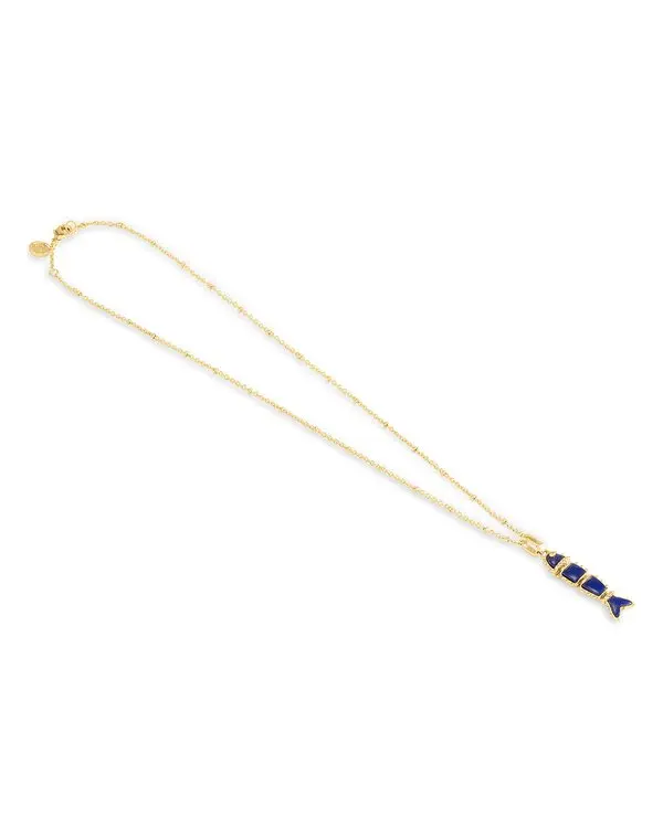 ANABEL ARAM Milos Stone Fish Charm - Lapis