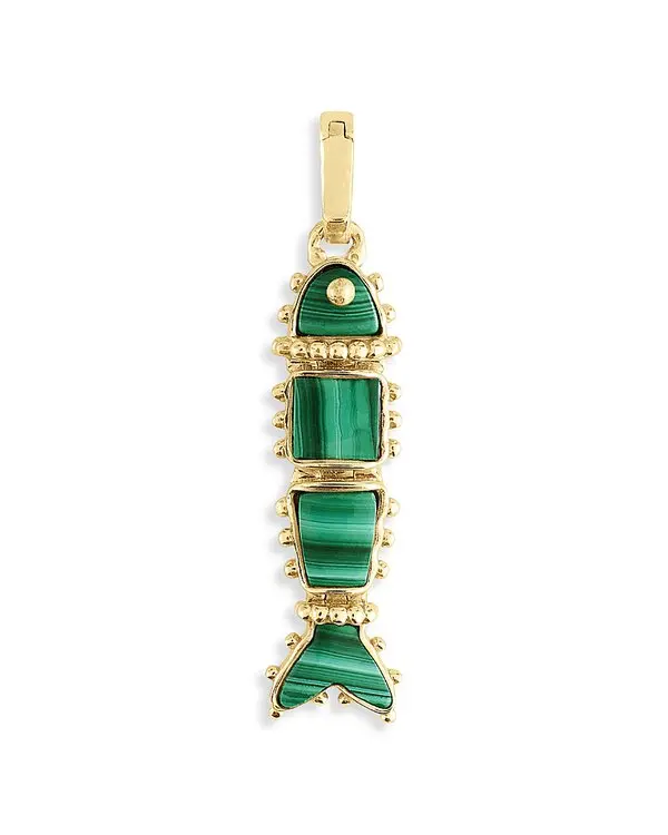 ANABEL ARAM Milos Stone Fish Charm - Malachite