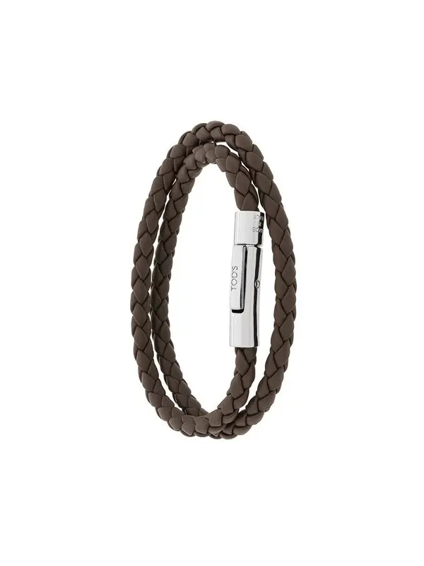 TOD`S Tod's Elegant Leather Bag With Braided Strap - Brown