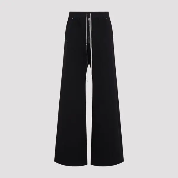 Rick Owens Regular Straight-leg Cotton Belas Pants - Black
