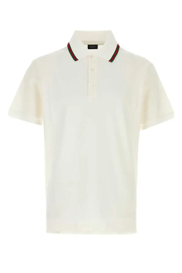 Gucci Short Sleeve Polo Shirt - White