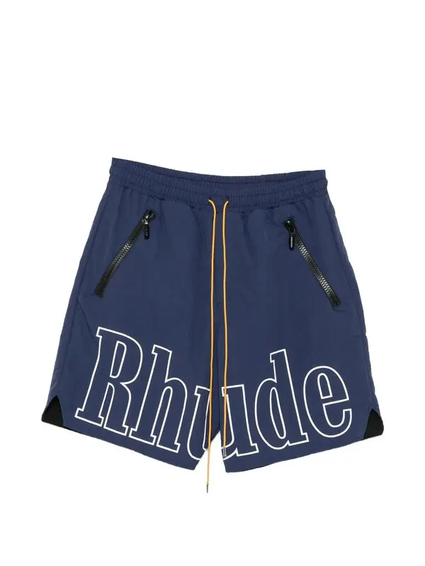 Rhude Nylon Drawstring Logo Shorts