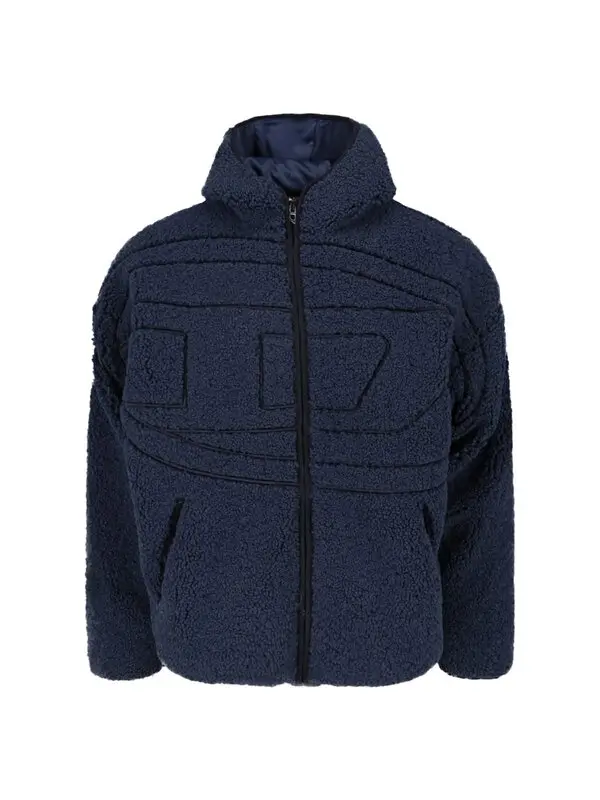 DIESEL® 100% Polyester Crewneck Sweater - Blue