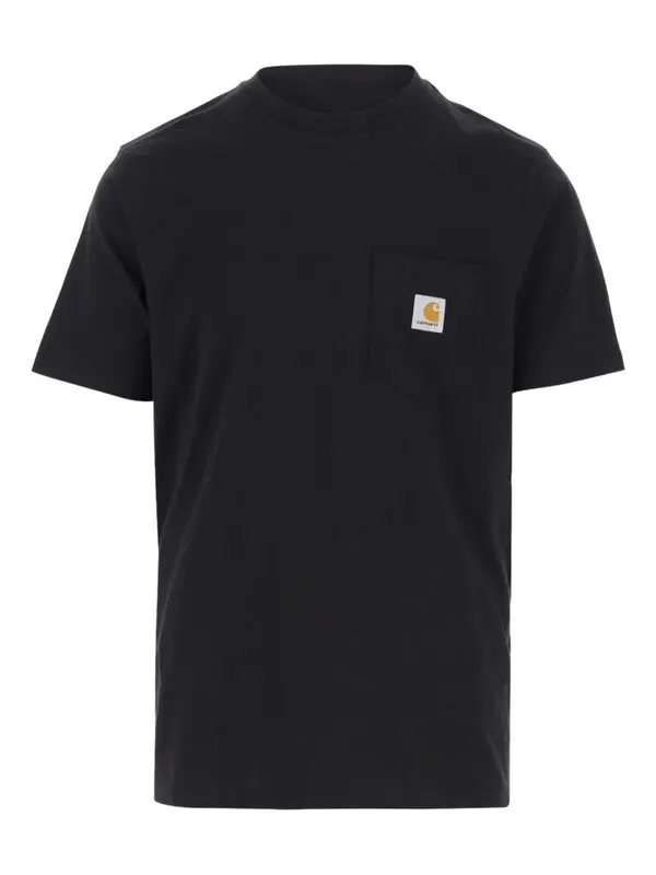 Carhartt Work In Progress Logo Cotton T-shirt For - Black