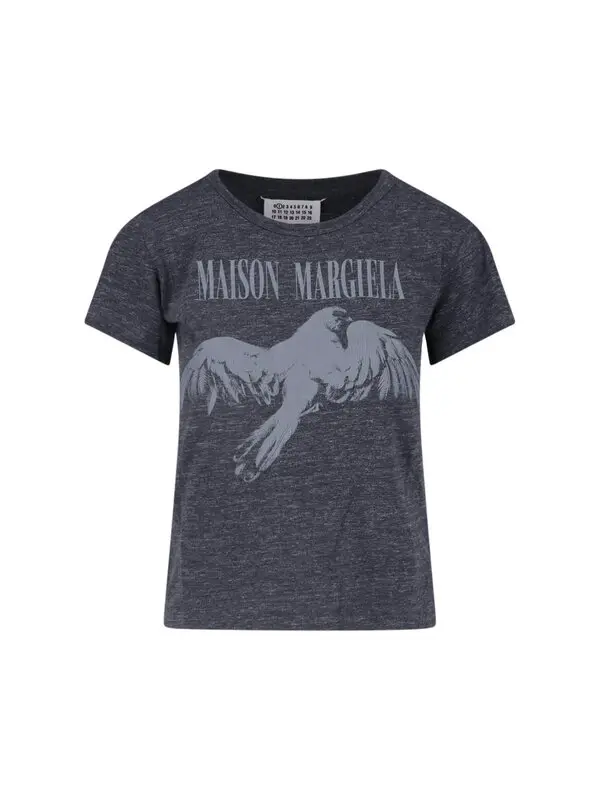 MAISON MARGIELA 100% Cotton T-shirt - Grey
