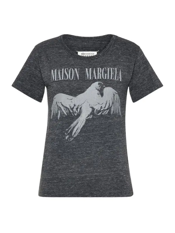 MAISON MARGIELA 100% Cotton T-shirt - Grey