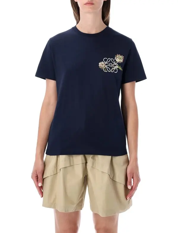 Loewe Artichoke Anagram Embroidered Cotton T-shirt
