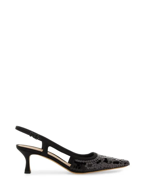 Roberto Festa Siviglia Sequined Slingback Pumps - Black