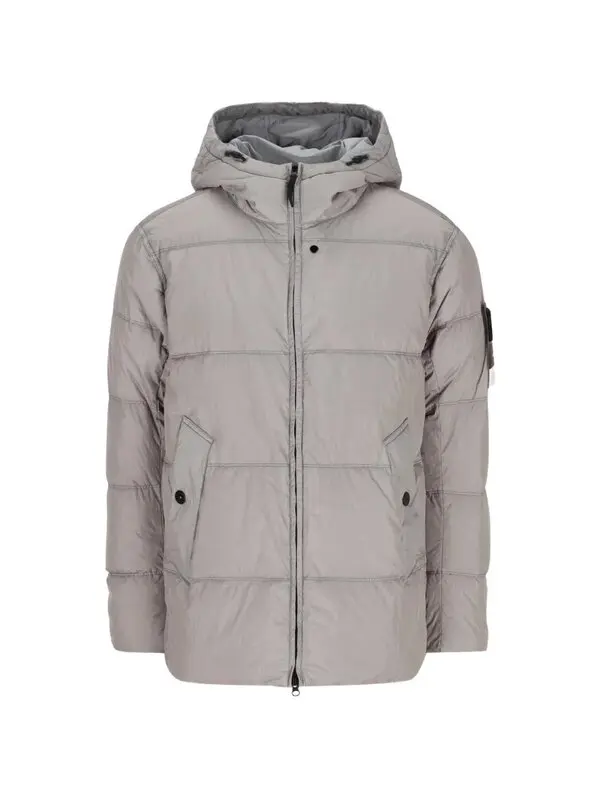 Stone Island Hooded Puffer Jacket - Grigio