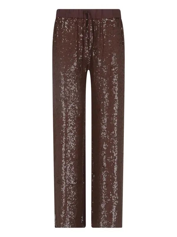 PAROSH Viscose Draped Trousers