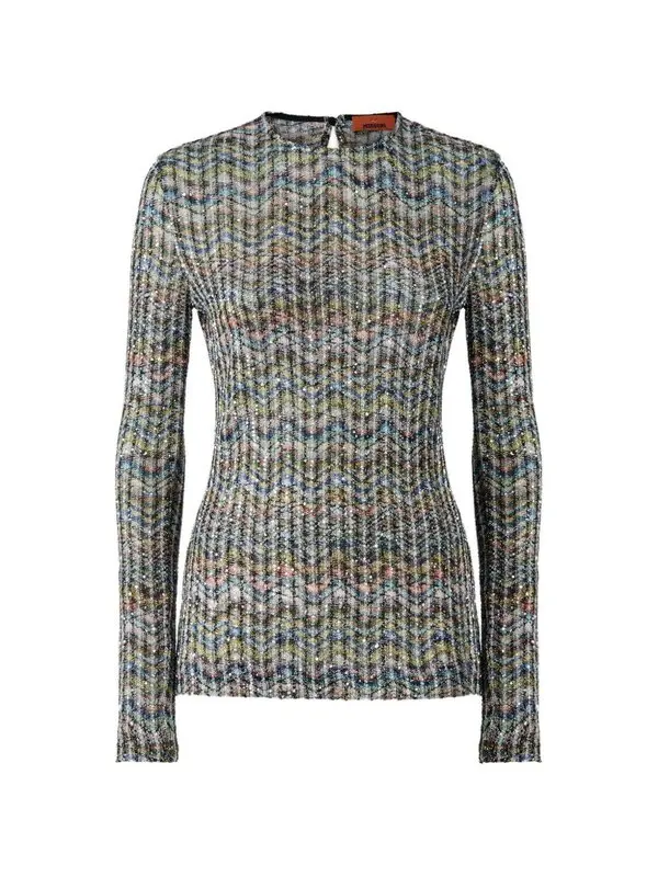 Missoni Zig Zag Motif Crenweck Sweater