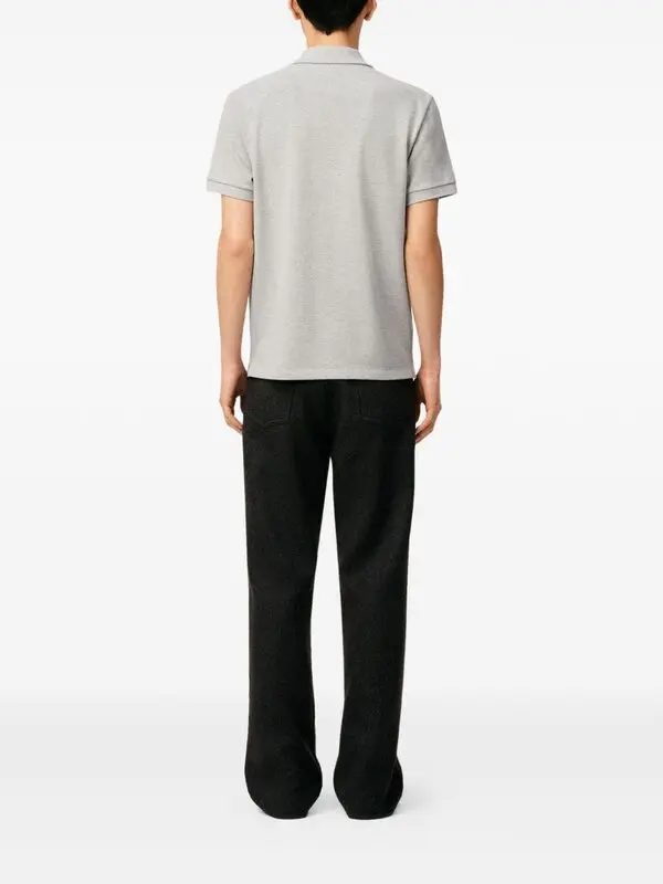 AMI Paris De Coeur Cotton Polo Shirt - Grey