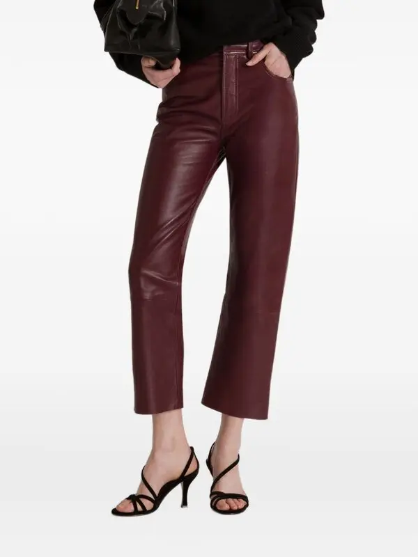 Alberta Ferretti Faux Leather Trousers