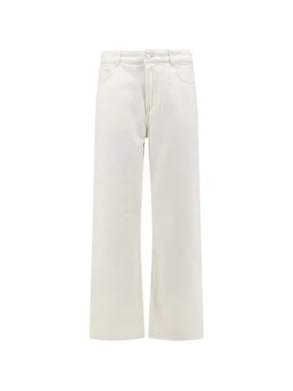 AMI Paris Large Fit Denim Jeans - White