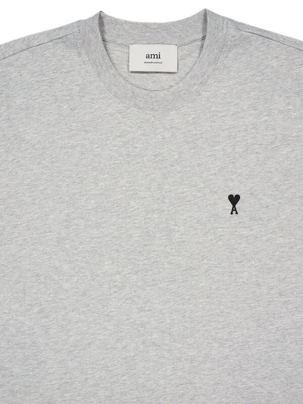AMI Paris De Coeur Cotton T-shirt - Grey