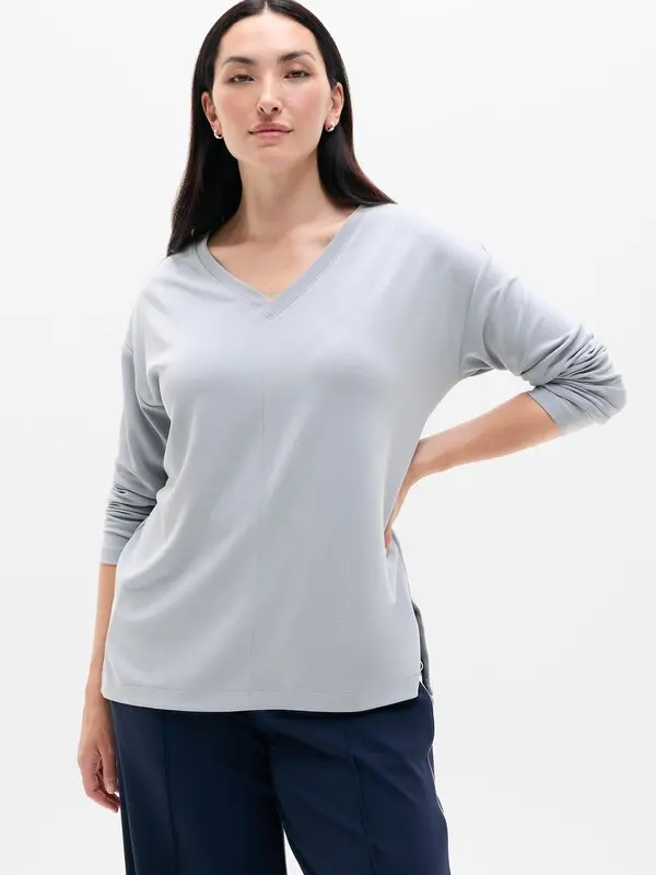 Athleta Seasoft V Neck Sweatshirt