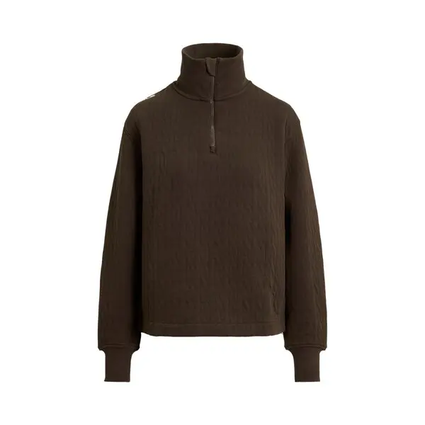 Ralph Lauren Rlx Quilted Cable Quarter-zip Pullover
