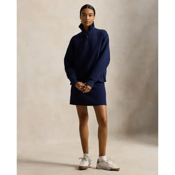 Ralph Lauren Cable-quilted Quarter-zip