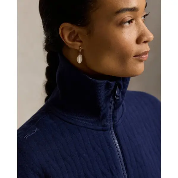 Ralph Lauren Cable-quilted Quarter-zip