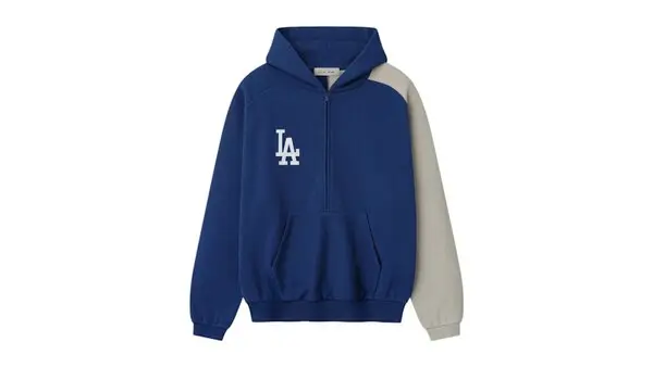 Fear Of God Dodgers Raglan Half Zip Sport Hoodie - Multicolor