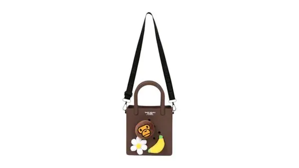 A BATHING APE Baby Milo Flower Crossbody Bag - Brown