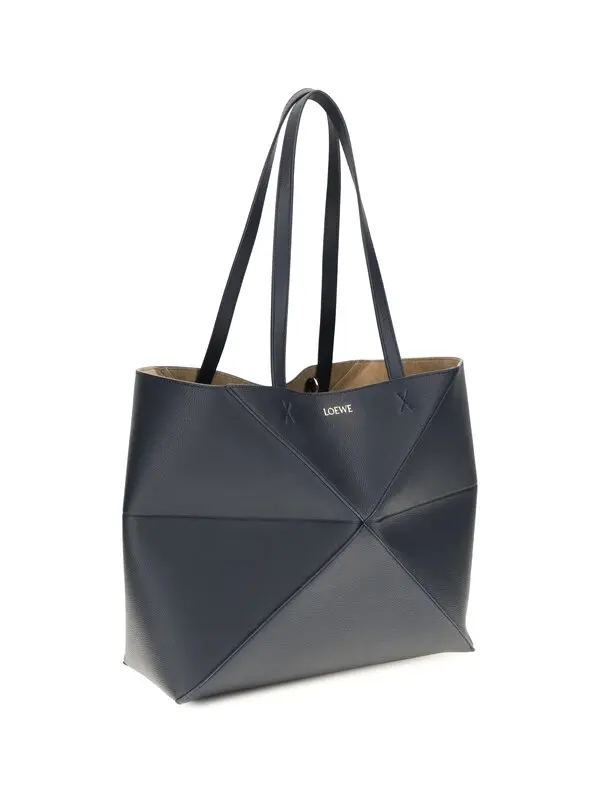 Loewe Medium Puzzle Fold Tote Bag - Blue